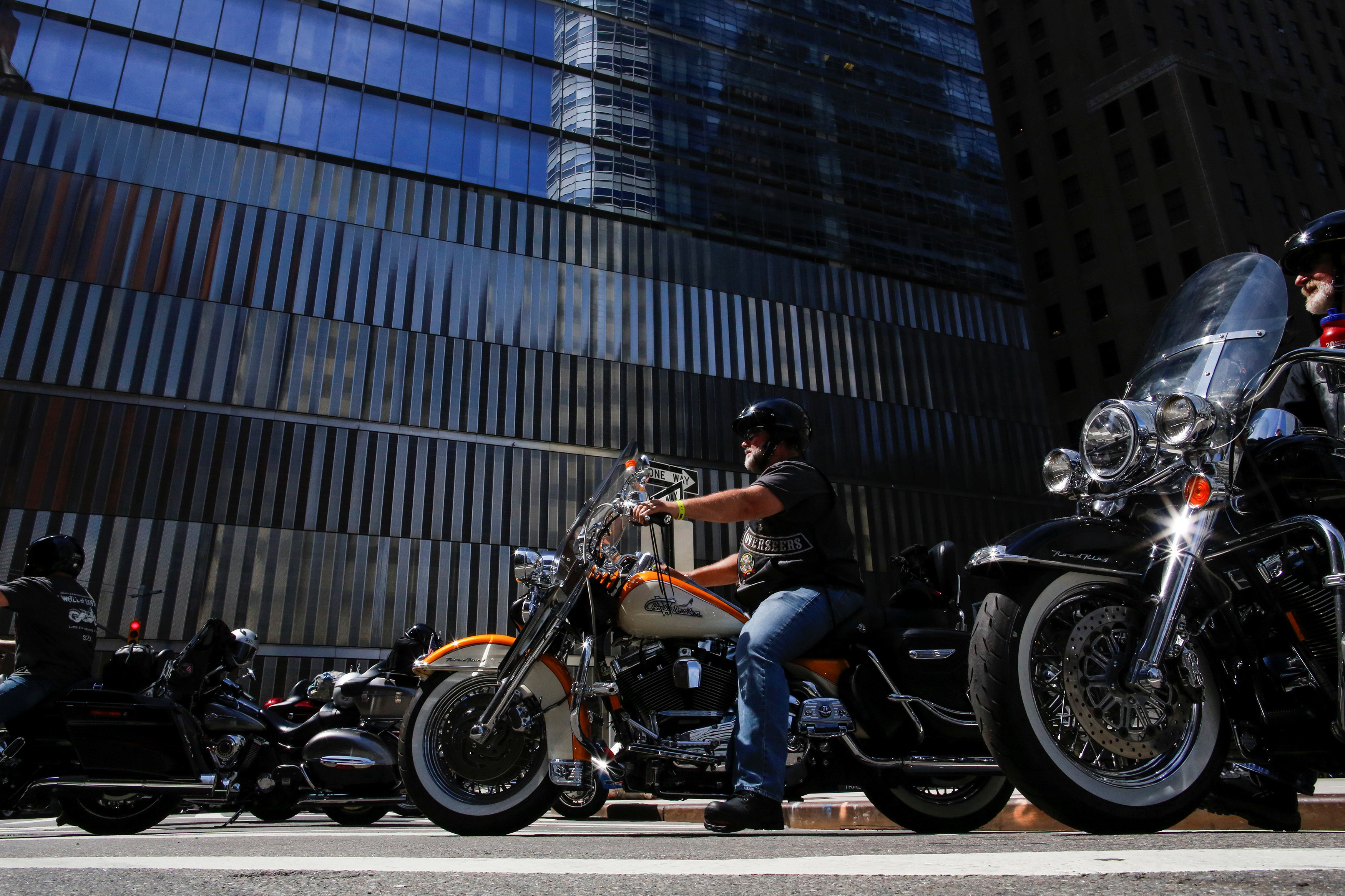 Bikers take part in the America’s 911 Ride “The Final Ride”, in ...