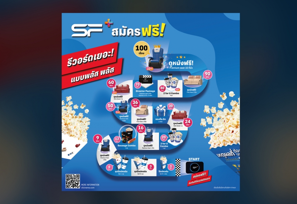 เติมเต็มความสุขให้คอหนังด้วย ‘SF+’ บัตรสมาชิกจาก SF Cinema ที่เป็นดัง ...